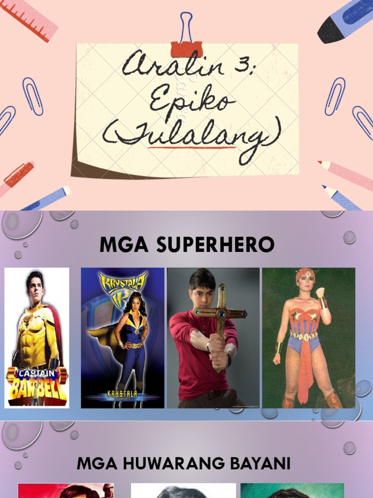 Aralin 3 - Epiko at Mga Pang-Ugnay | PDF