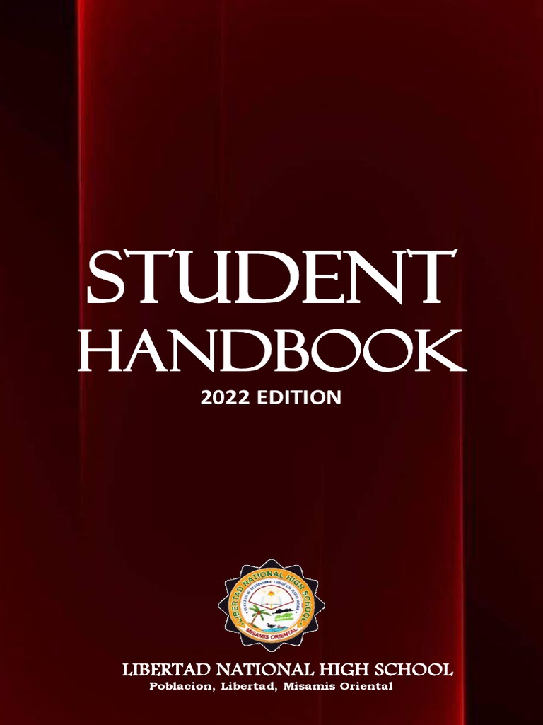 LiNHS-SHS Student Handbook 2022 | PDF