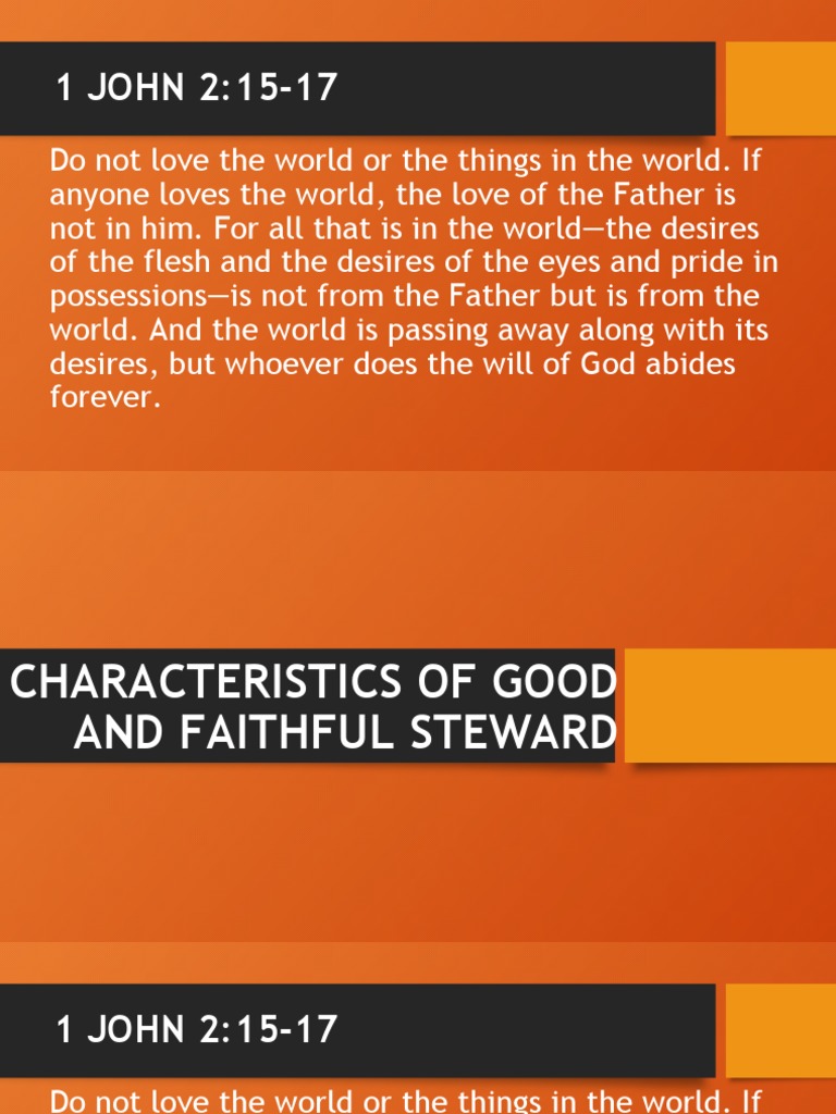 Characteristics of Good and Faithful Steward | PDF | Abrahamic ...