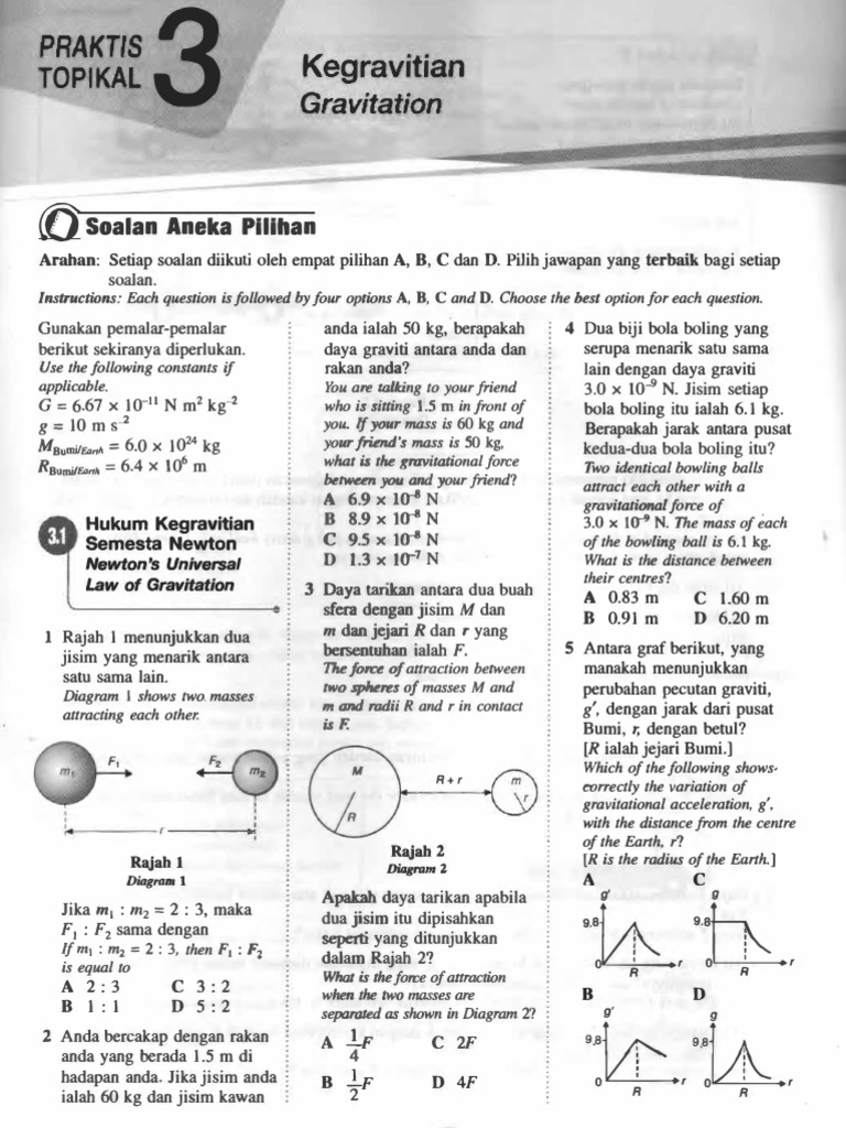 Chapter 3 Gravitation Revision | PDF | Acceleration | Orbit