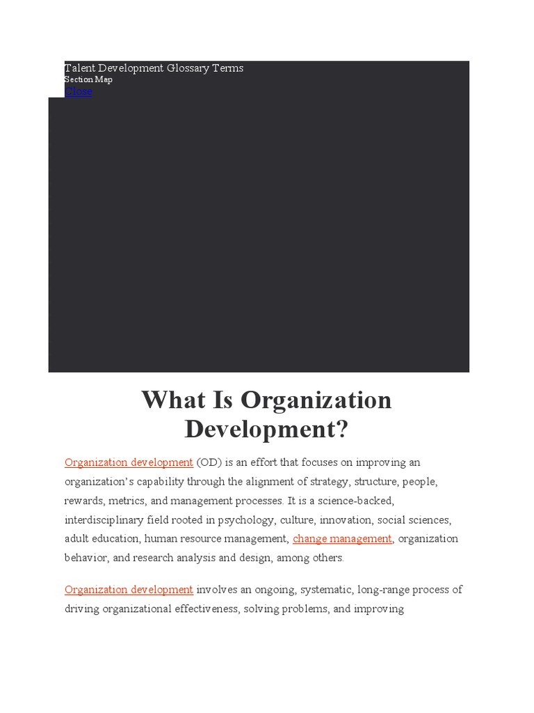 Talent Development Glossary Terms | PDF | Organization Development ...