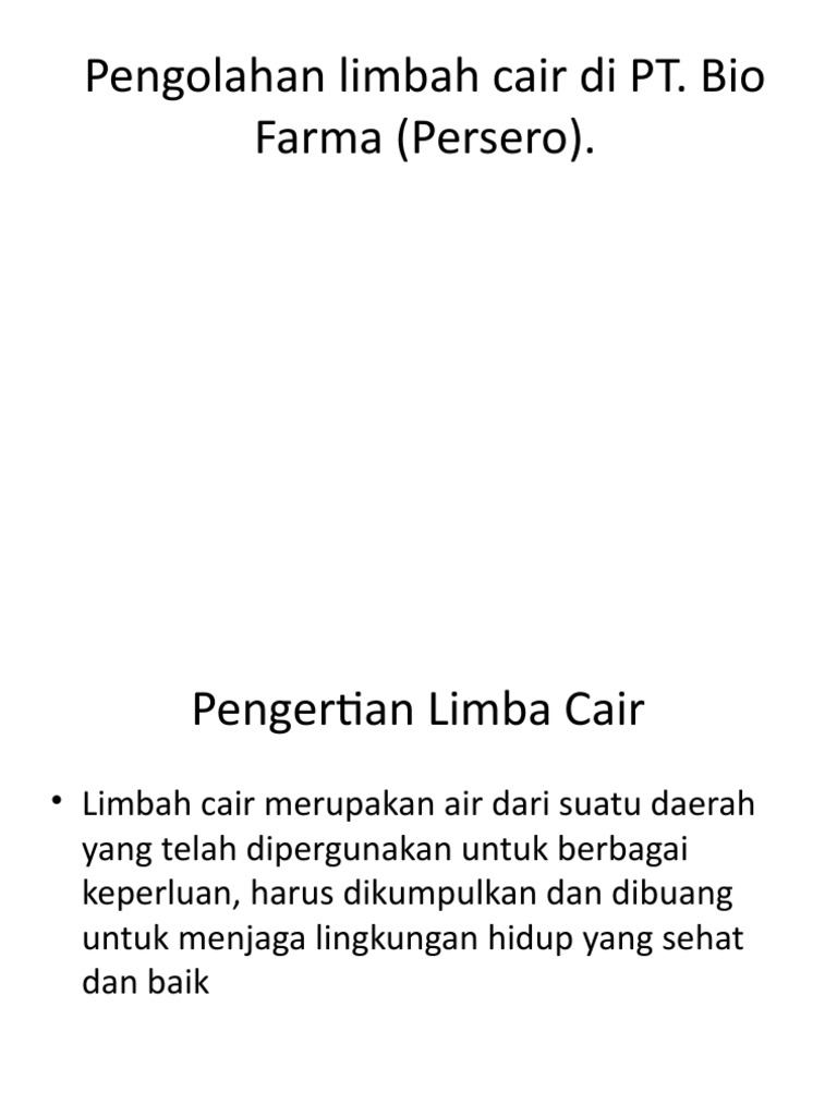Pengolahan Limbah Cair Di PT | PDF | Griya & Taman | Sains & Matematika