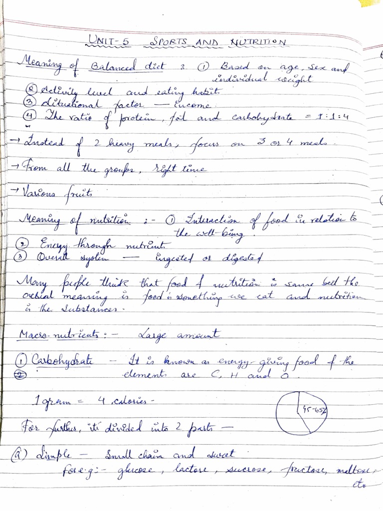 Unit-5 Sports and Nutrition | PDF