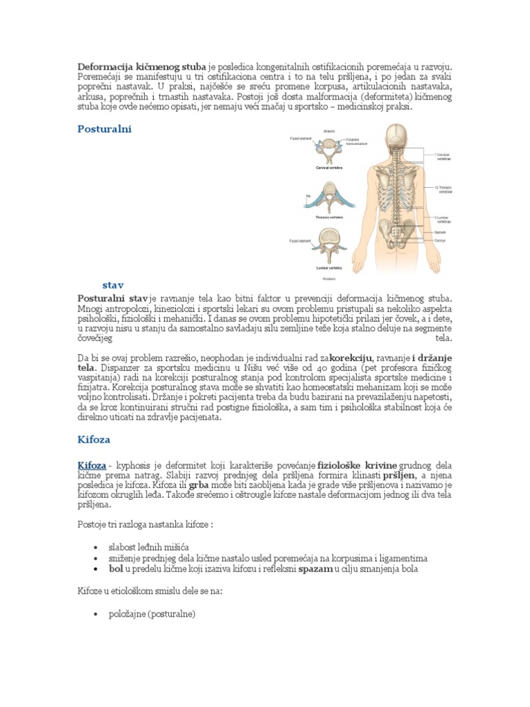 Deformacija Kičmenog Stuba | PDF