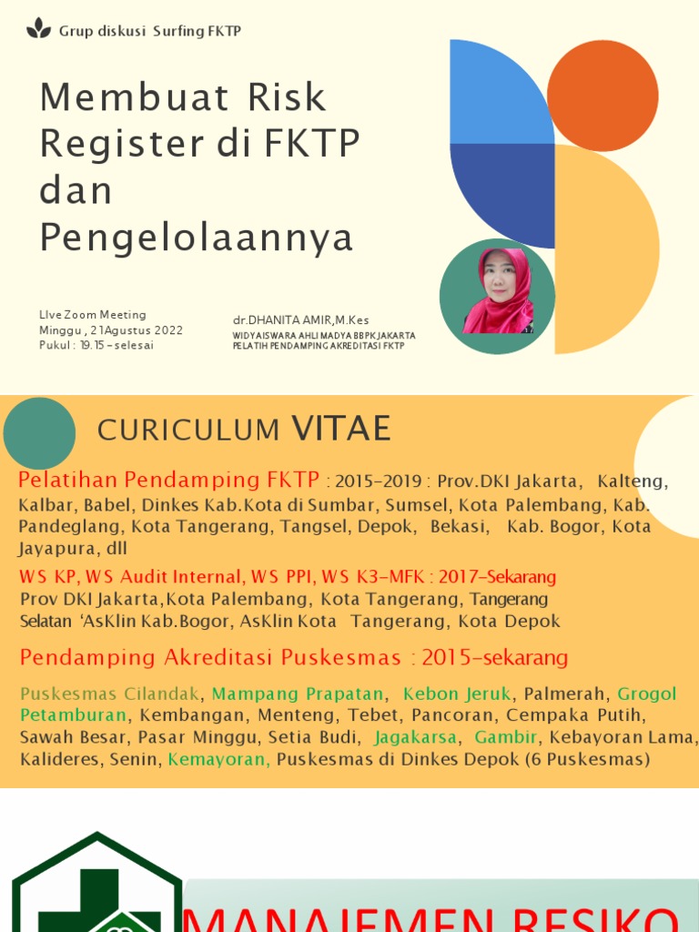 Membuat Risk Register Di FKTP Dan Pengelolaannya | PDF