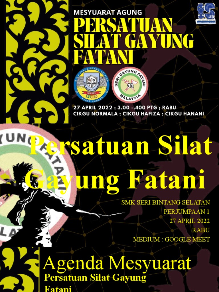 Mggu 1 - Persatuan Silat Gayung Fatani 2022 | PDF