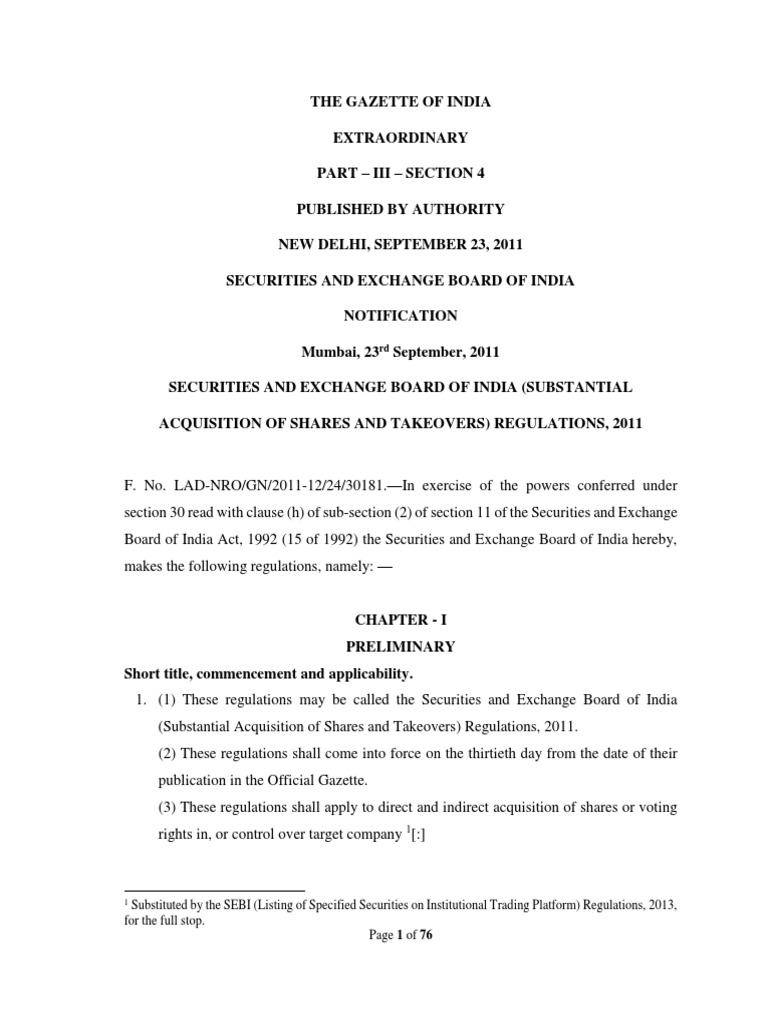Substituted by The SEBI (Listing of Specified Securities On ...