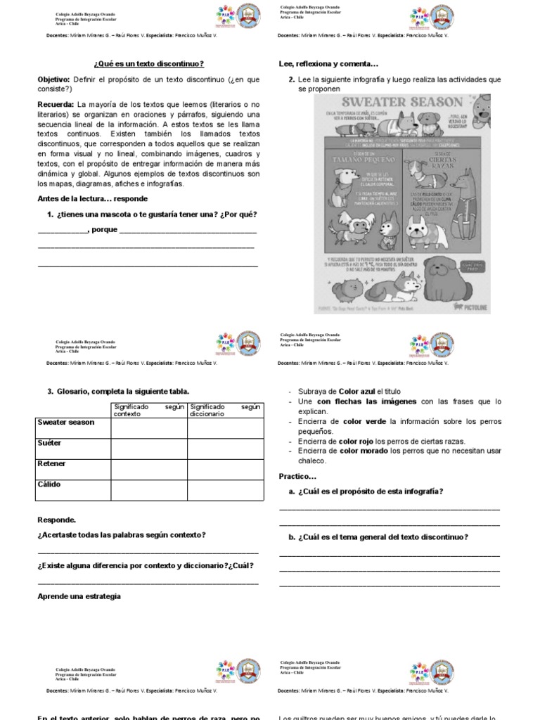 05 Al 09 Texto Discontinuos. | PDF
