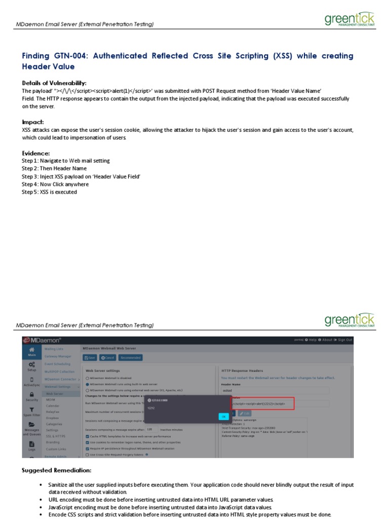 Authenticated Reflected Cross Site Scripting Xss While Creating