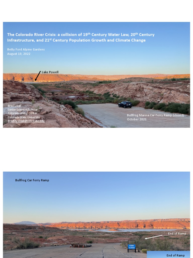 Colorado River Crisis: A Collision of 19th Century Water Law, 20th ...