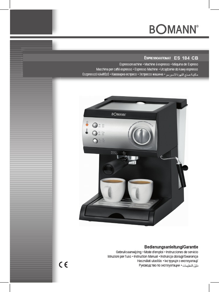 Bomann ES 184 CB Espresso Machine | PDF