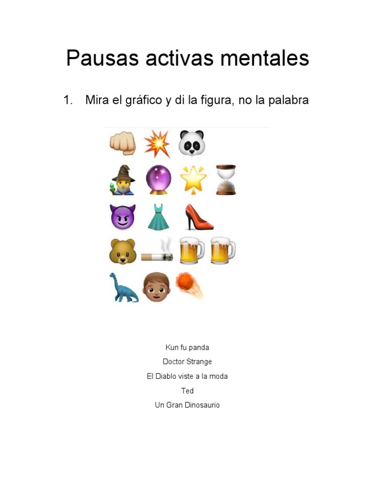 Pausas Activas Mentales | PDF