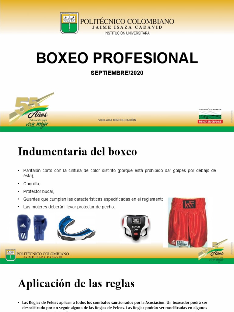 Reglas y Equipamiento del Boxeo | PDF | Combate | Deportes individuales