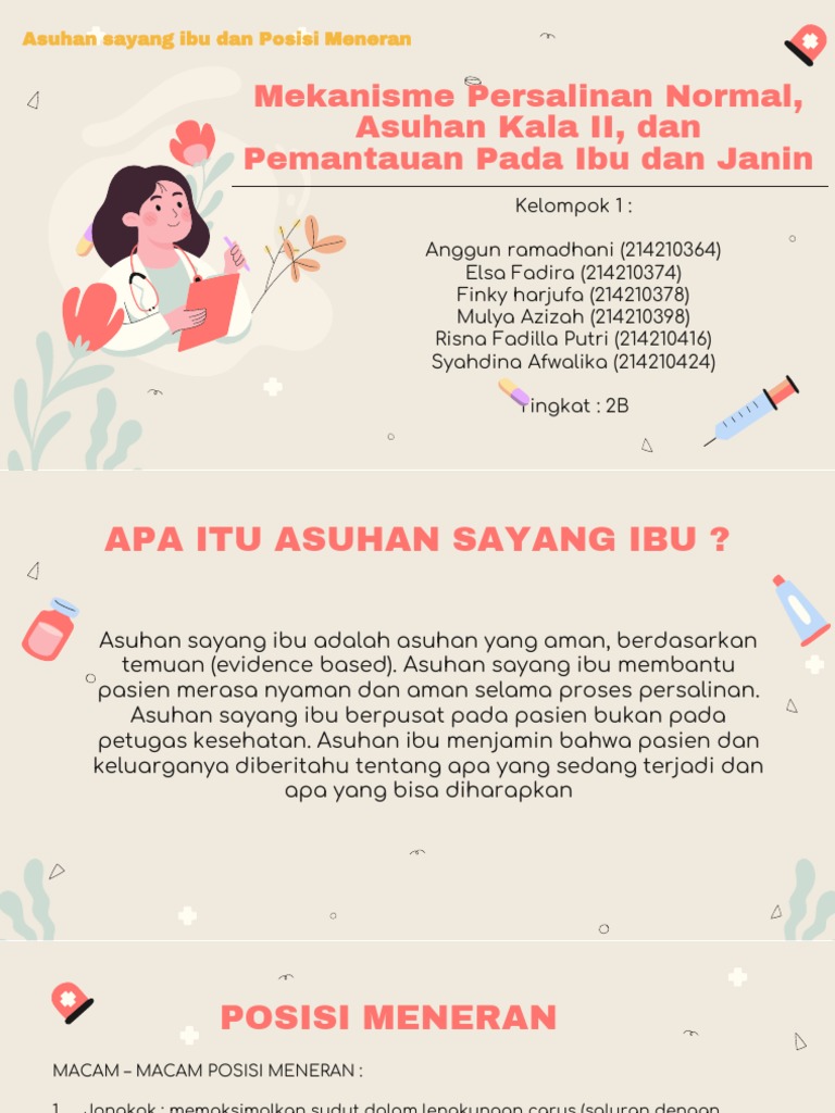 Kelompok 1 - PPT Persalinan Dan BBL - Mekanisme Persalinan Normal | PDF