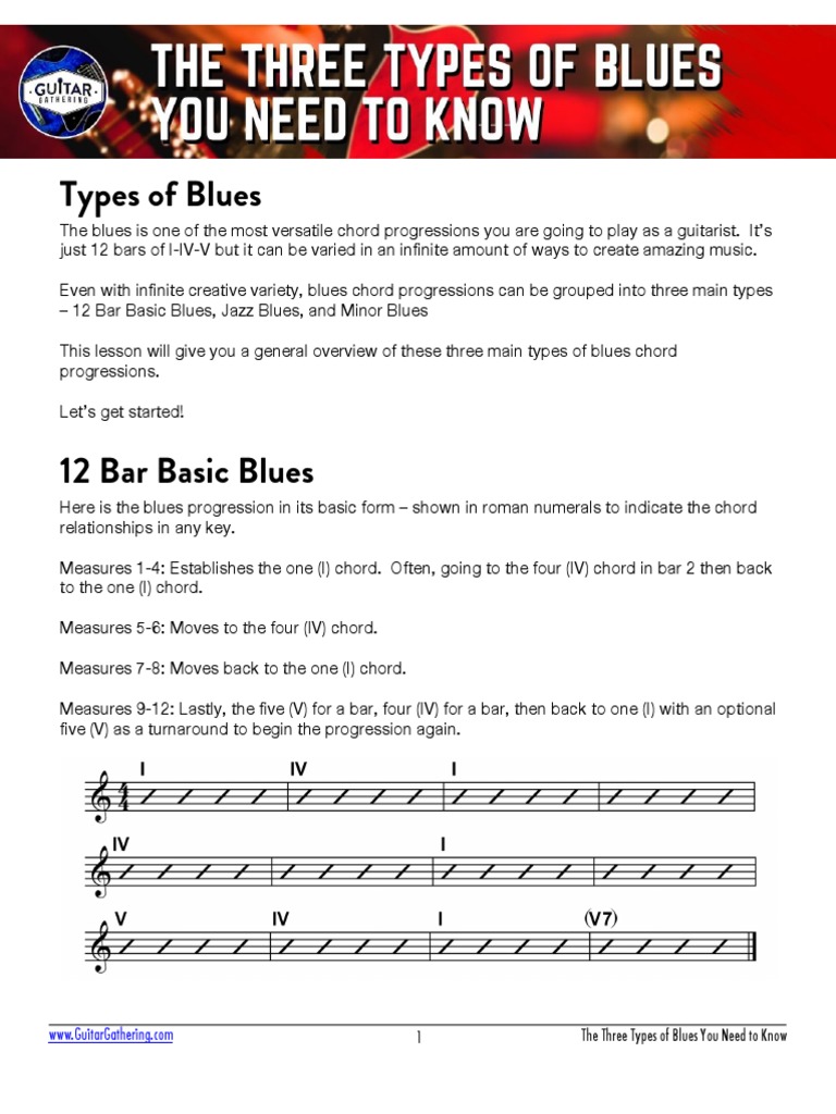 Three Types of Blues | PDF | Chord (Music) | Musical Compositions