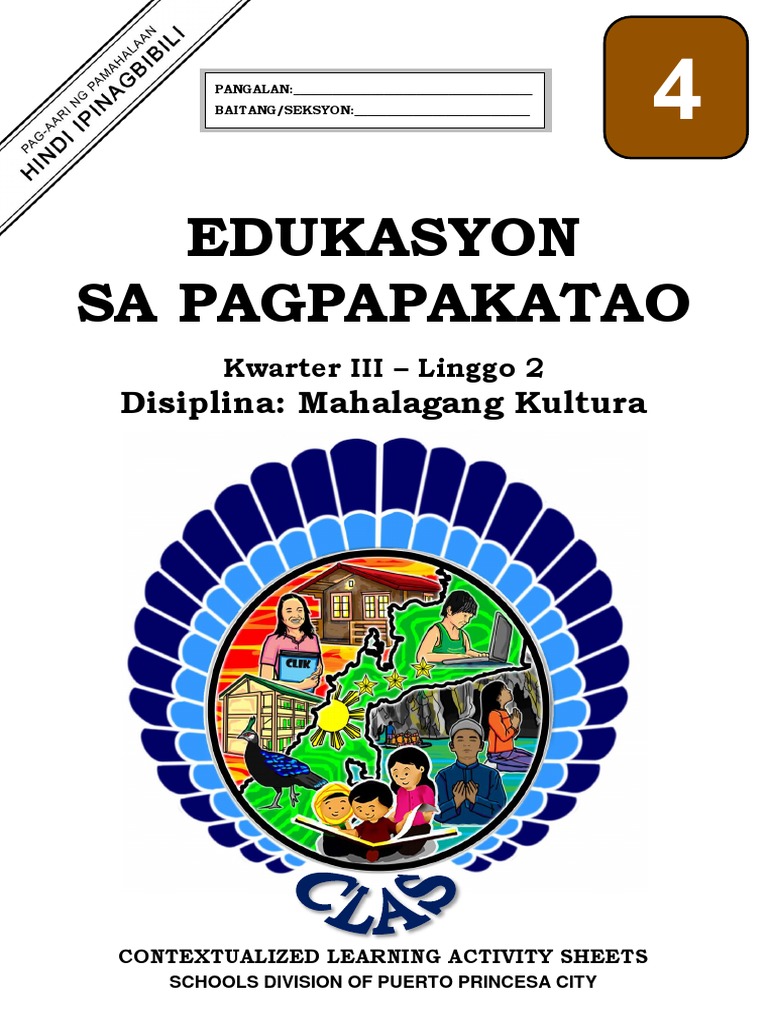 EsP4 - q3 - Clas2 - Disiplinamahalagangkultura - Eva Joyce Presto | PDF