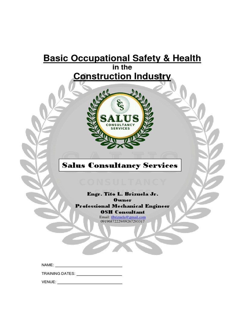 Construction Occupational Safety Training | PDF | Occupational Safety ...
