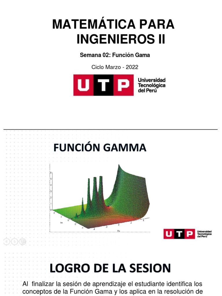 S02.s1 - Material - Funcion Gamma | PDF | Análisis matemático | Matemáticas