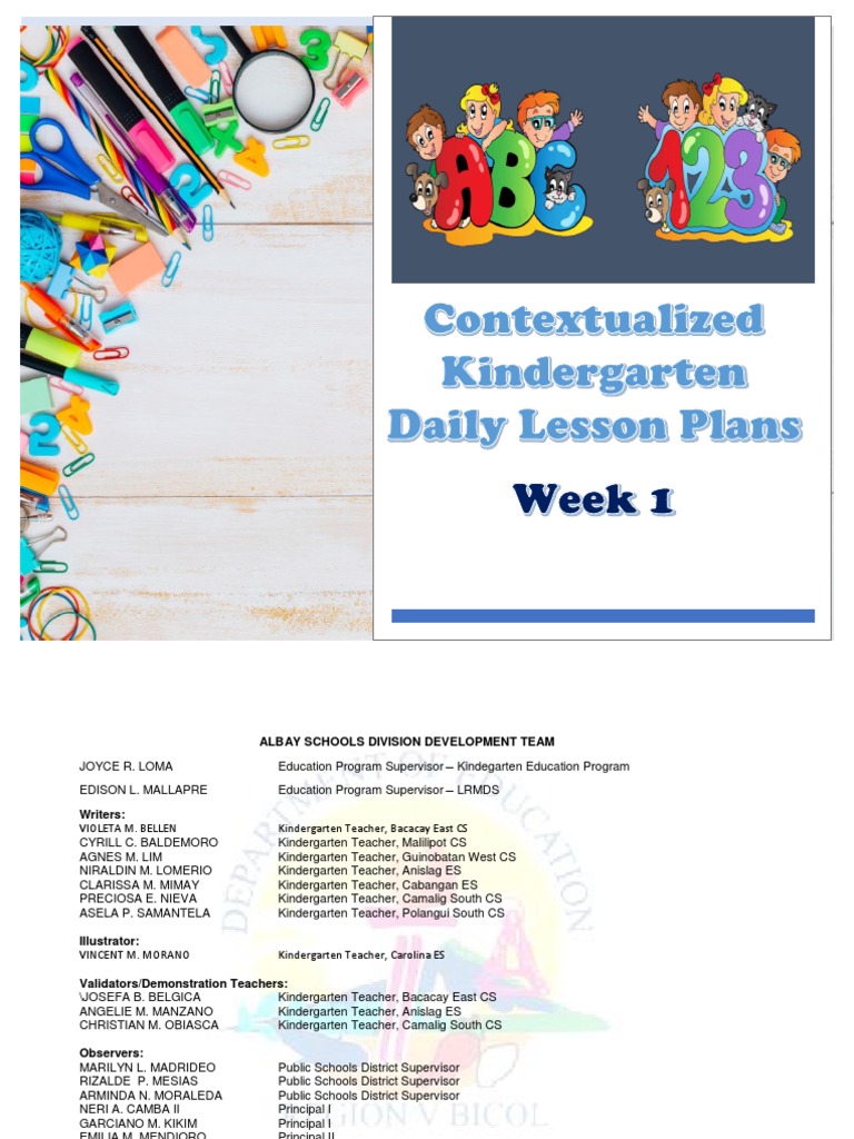 Kindergarten DLP Week 123455 | PDF | Reading Comprehension | Human ...