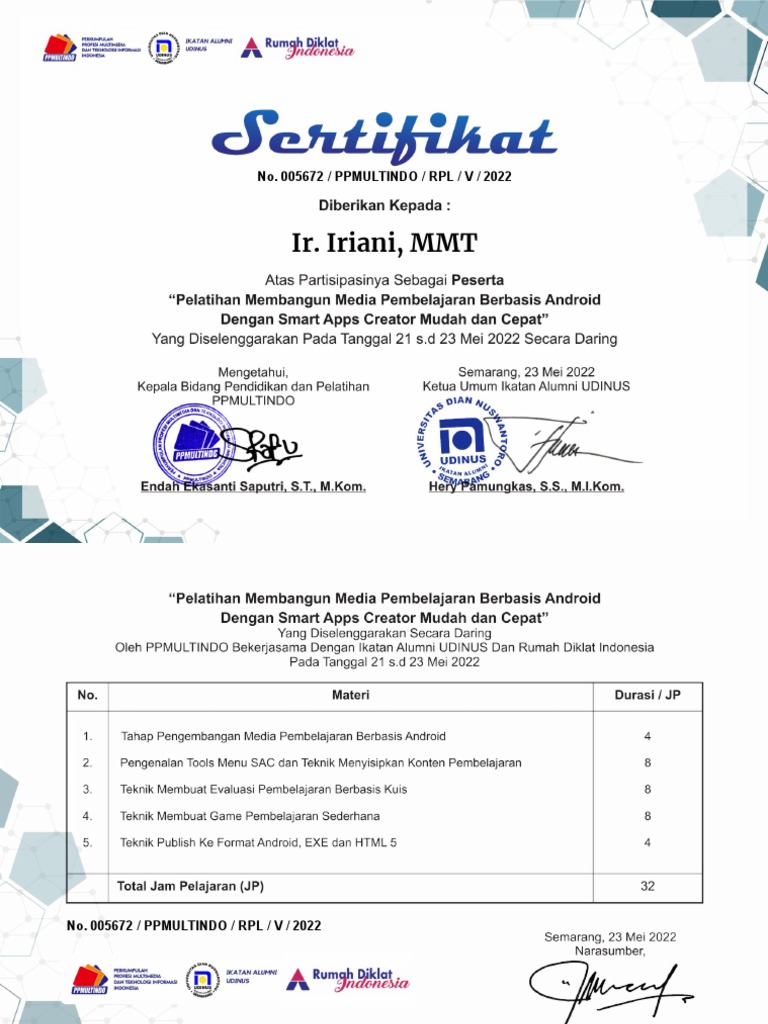 Ir. Iriani, MMT | PDF