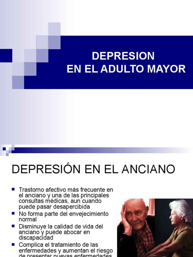 Depresion en El Adulto Mayor | PDF | Trastorno depresivo mayor ...