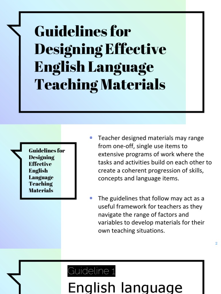 Effective English Teaching Materials | PDF | Learning | Language Education
