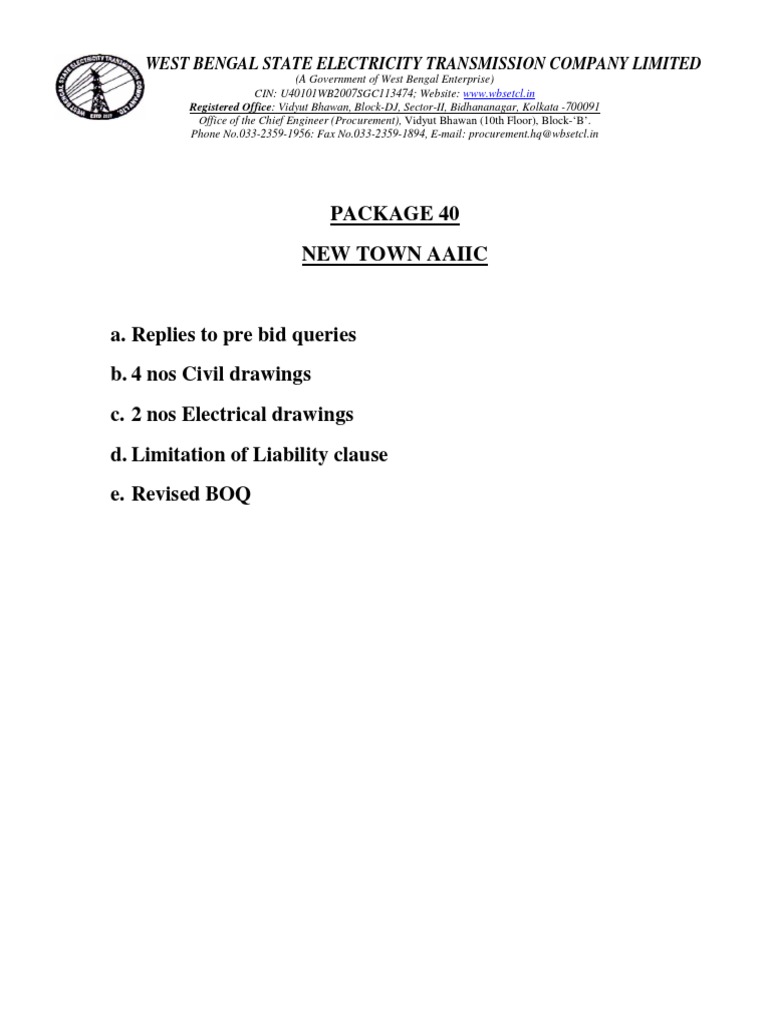 WBSETCL Substation Civil Specifications | PDF | Concrete ...