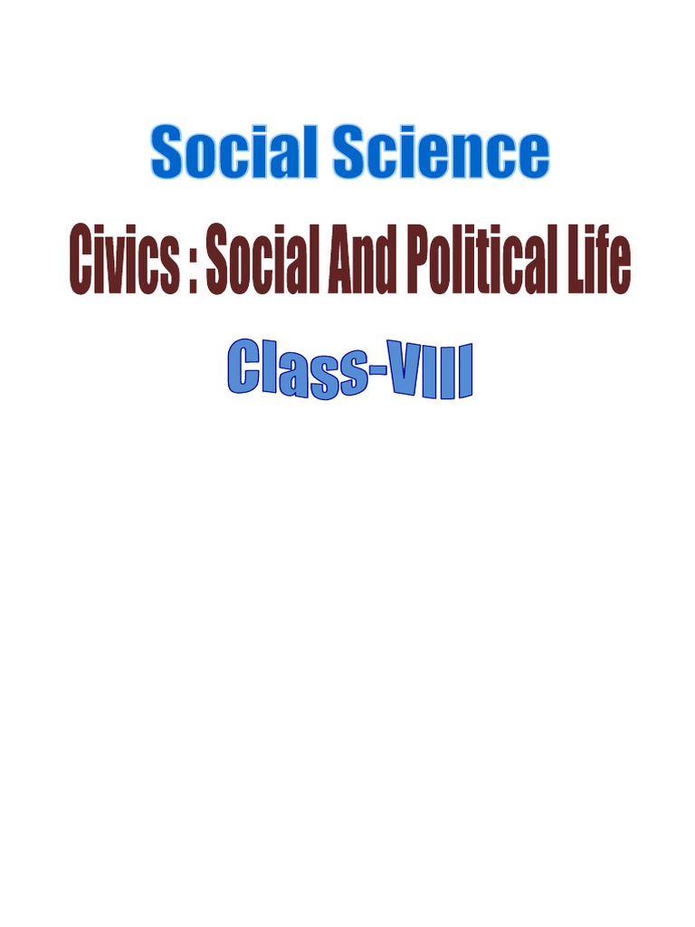 Civics Class VIII - Chapter-1 | PDF | Separation Of Powers | Democracy