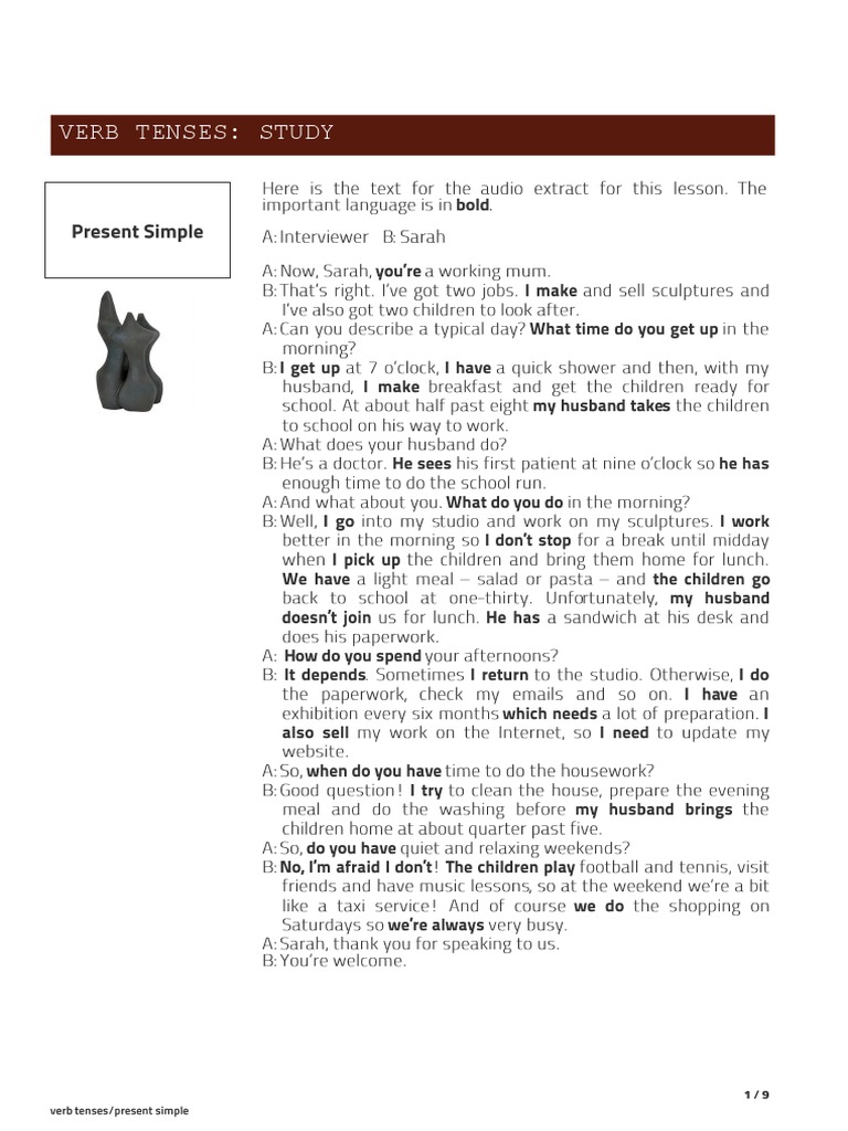 Present Simple Study Nologo | PDF