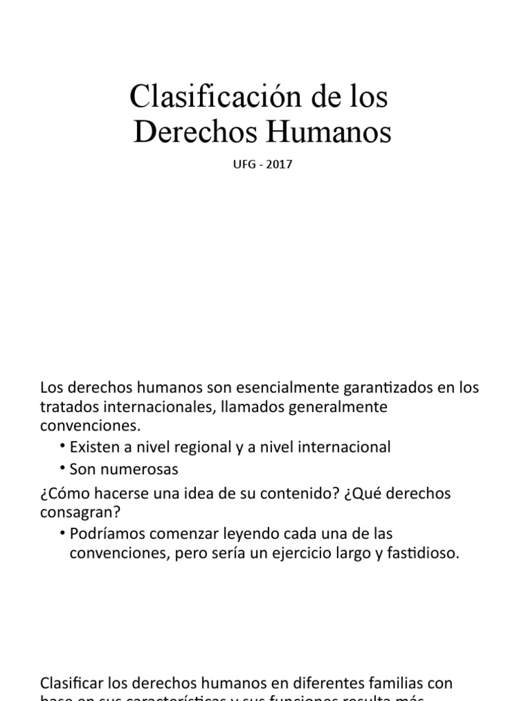 Clasificación de Los DH | PDF | Derechos humanos | Derechos