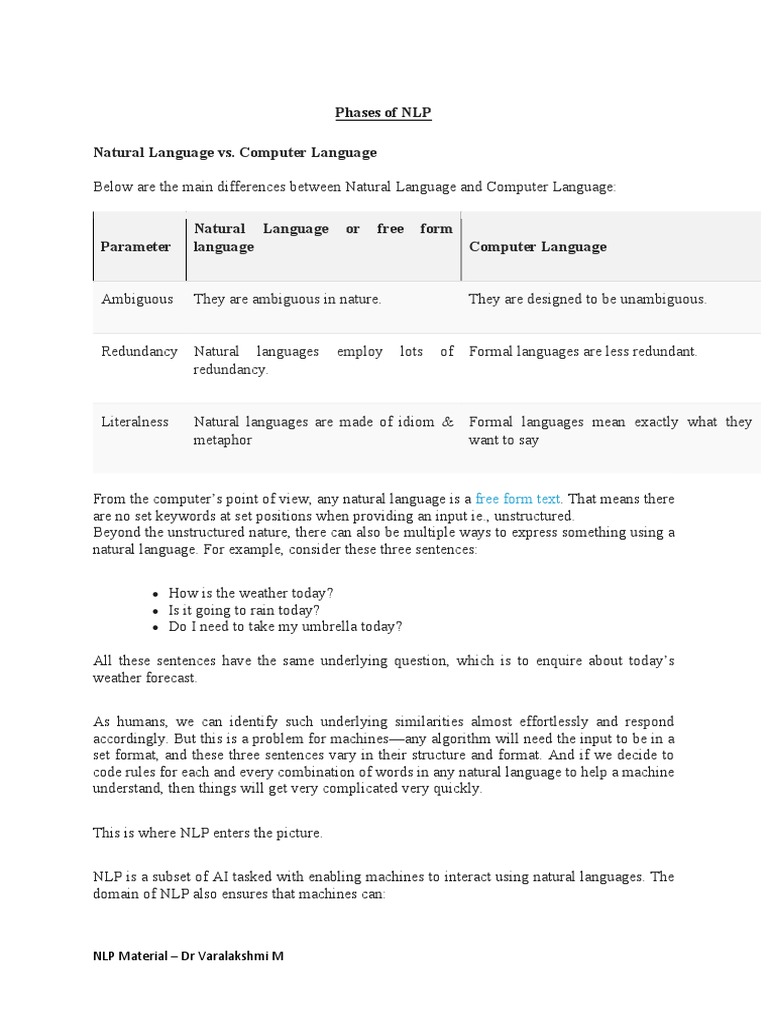 Phases of NLP (8 Files Merged) | PDF | Parsing | Syntax