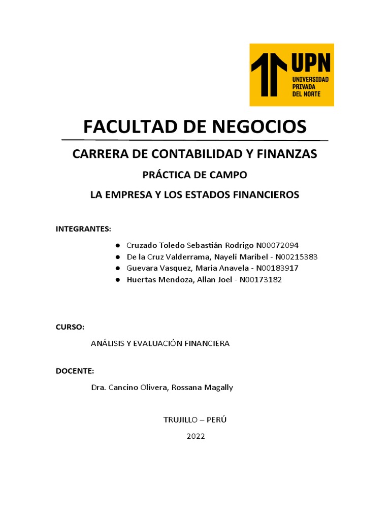 Aplicacion de Nic 1 y Niif 1 | PDF | Estado financiero | normas ...