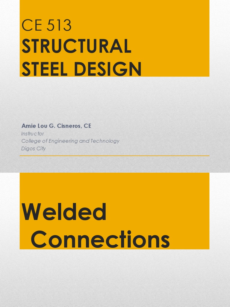 Chapter 04 - Welded Connections | PDF | Welding | Construction