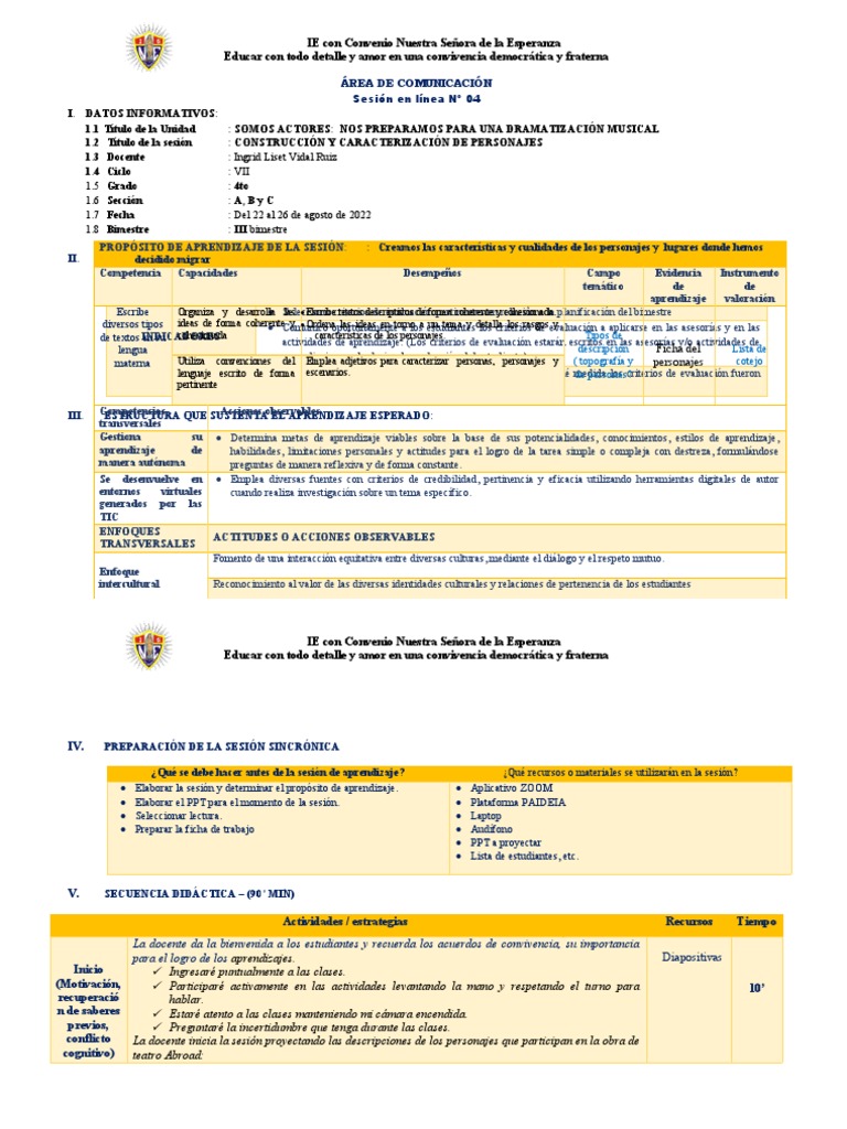 Sesión #4 - Creación de Personajes | PDF