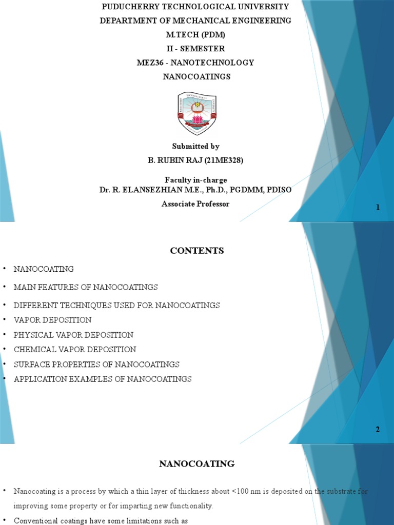 Rubn NT PPT Final | PDF | Thin Film | Chemical Vapor Deposition