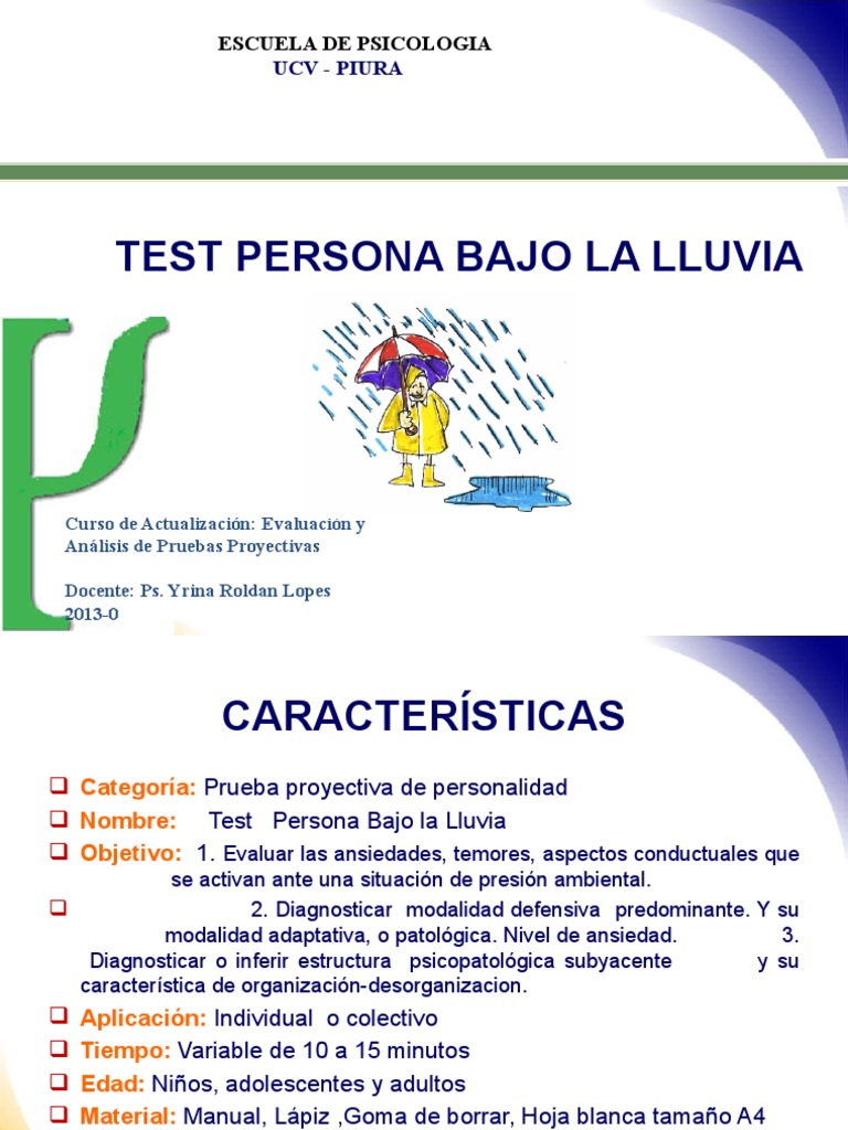 Test Persona Bajo Lluvia | PDF | Pensamiento | Empatía