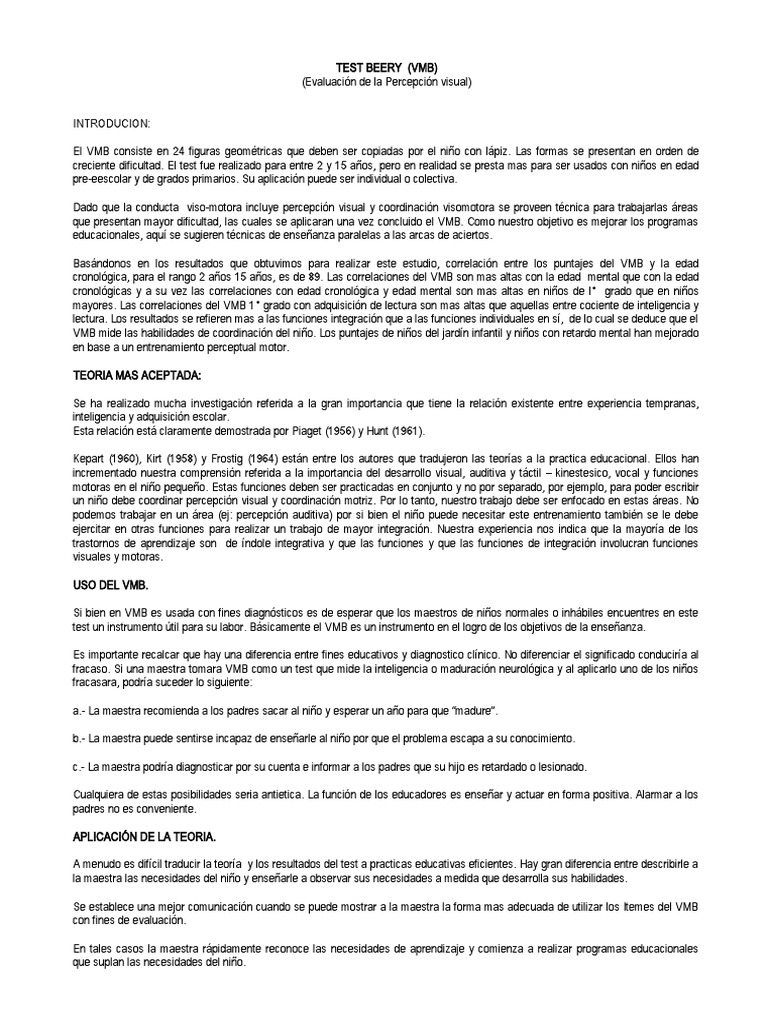 Test Beery | PDF | Inteligencia | Triángulo