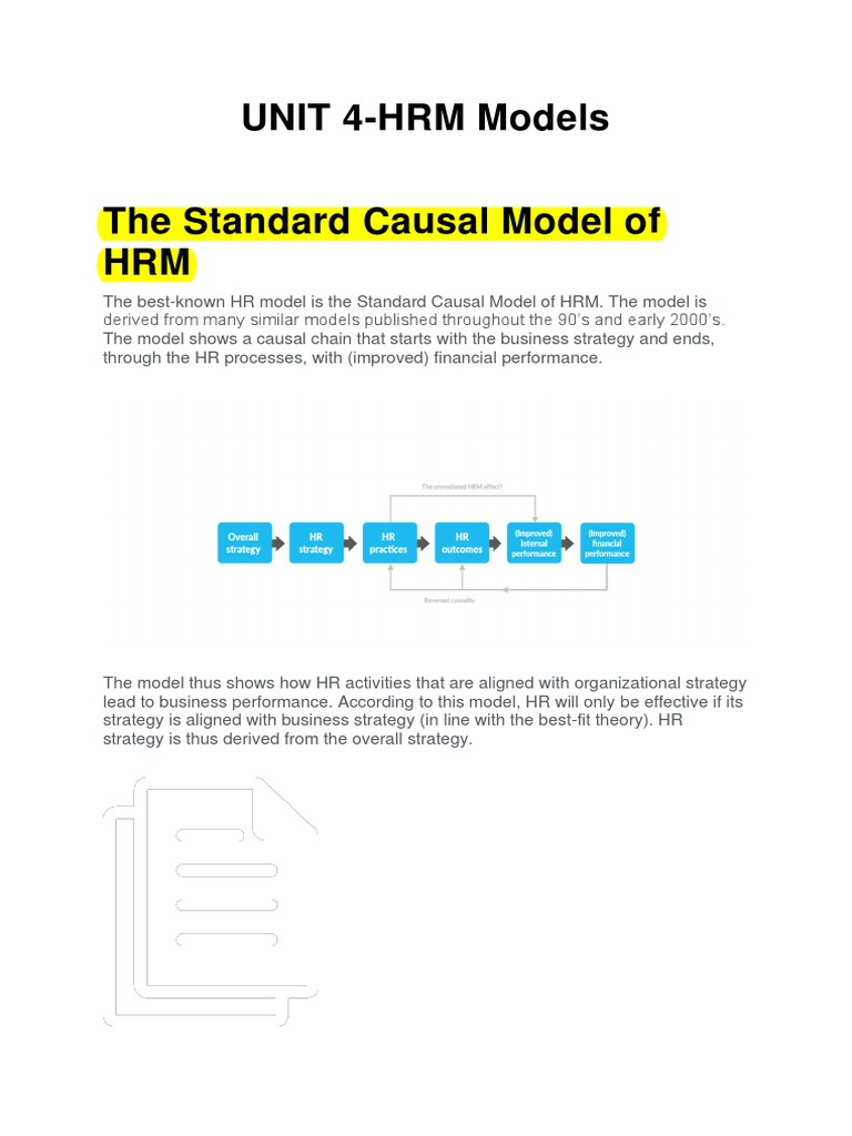 Unit 2 - HRM Models | PDF | Human Resource Management | Performance Indicator