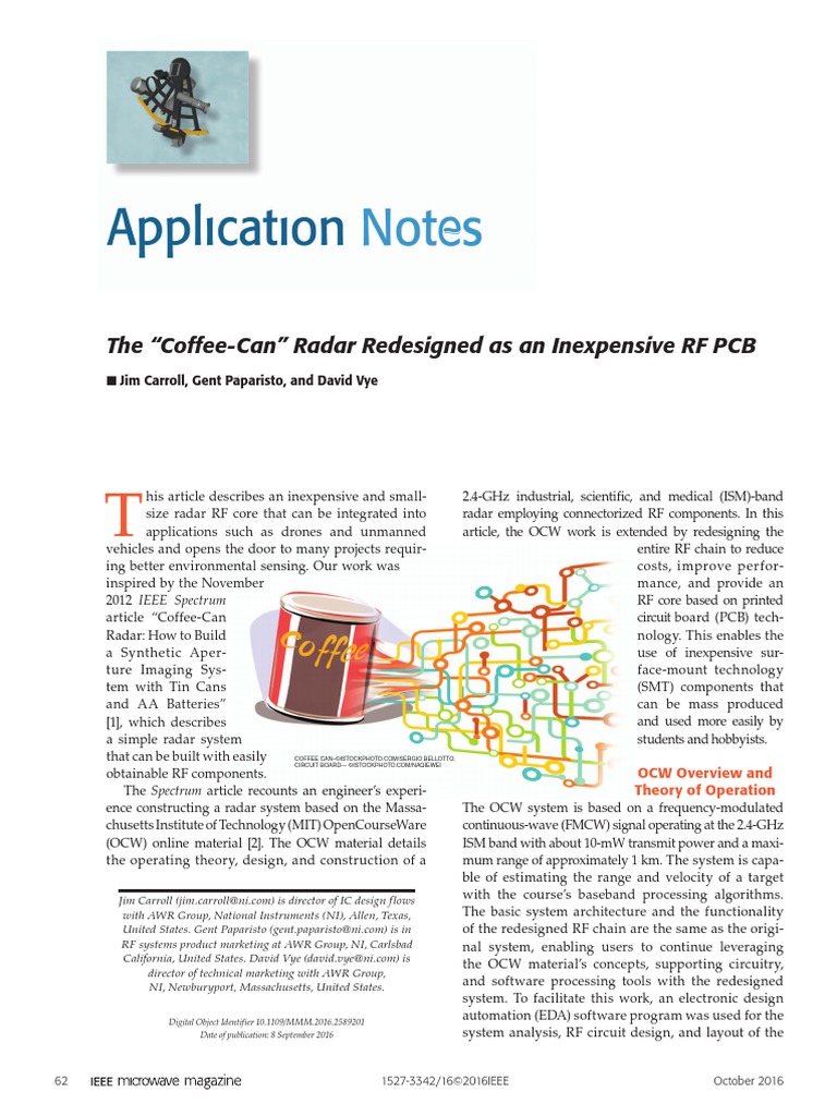 Coffe Can Radar Mejorado | PDF | Radar | Antenna (Radio)
