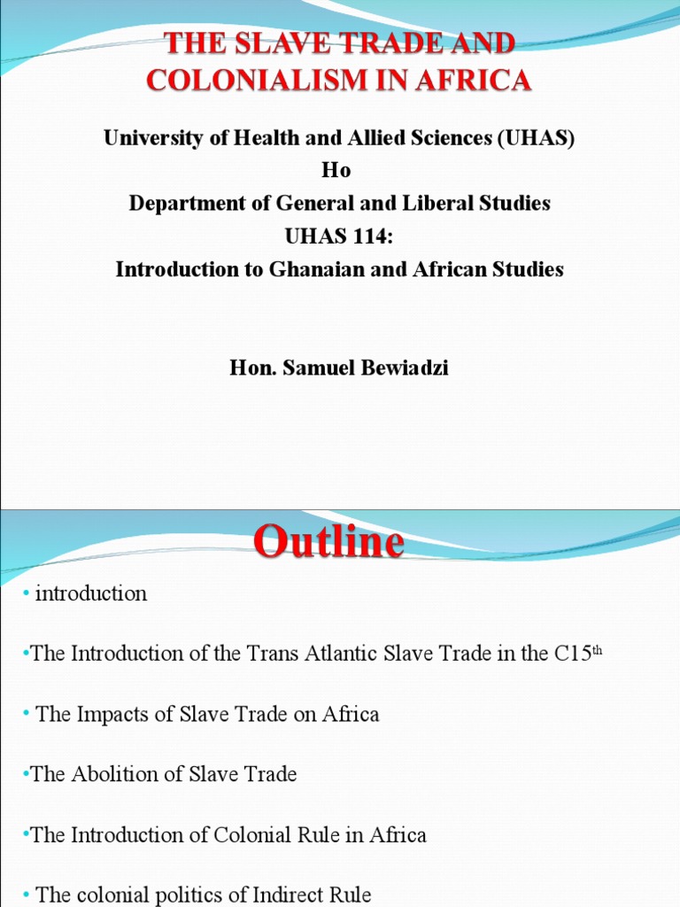 Slave Trade and Colonialism | PDF | Atlantic Slave Trade | Slavery