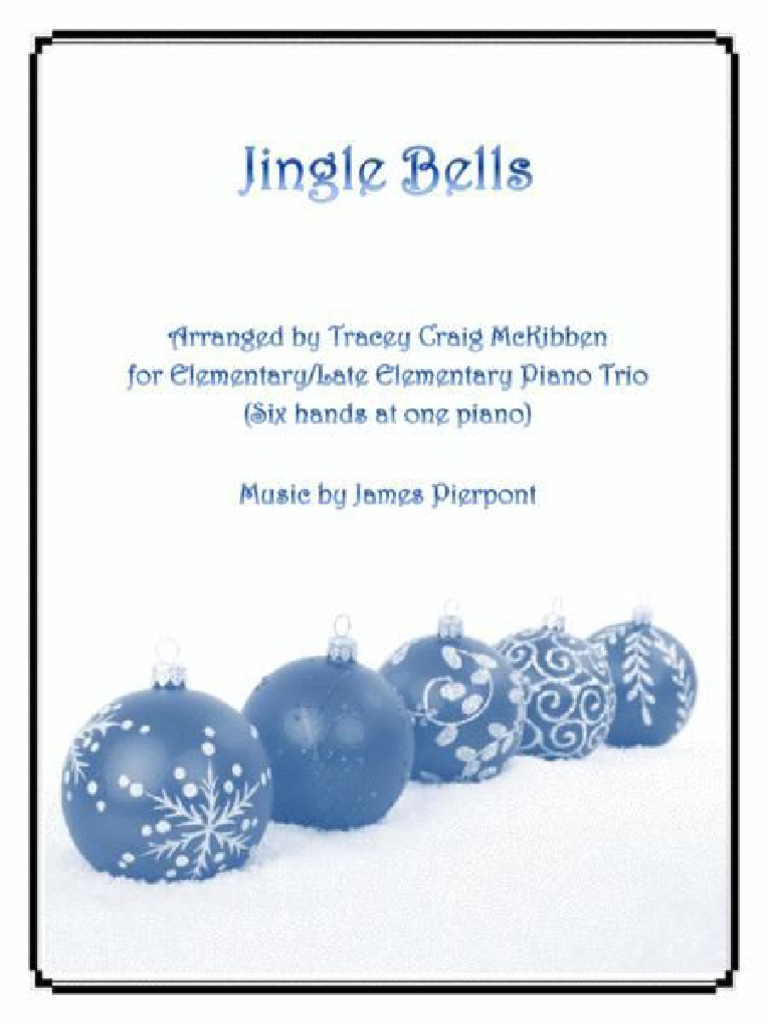 Jingle Bells Easy Piano Trio 6 Hands | PDF