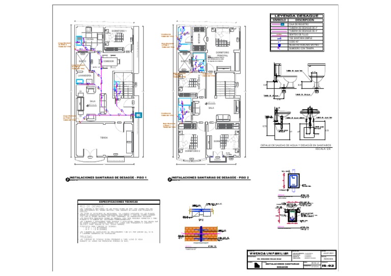 07 - Instalaciones Sanitarias - Desague - IS-2 (A1) | PDF | Ingeniería de Edificación ...