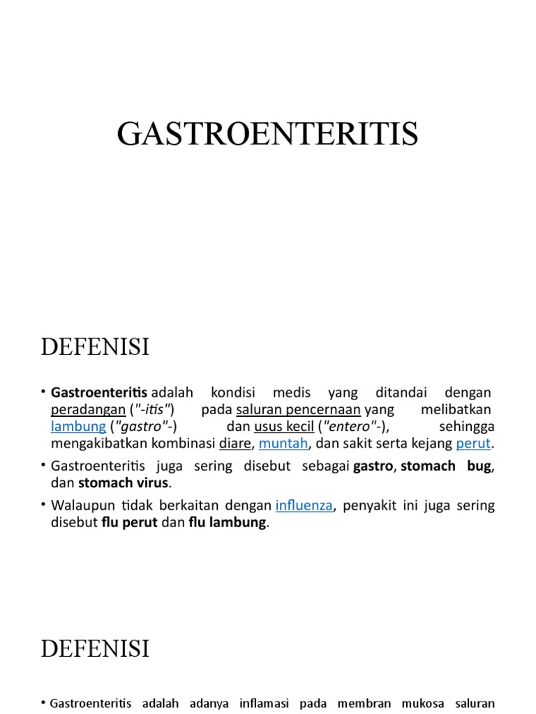 Gastroenteritis | PDF | Pengembangan Diri | Kesehatan Holistik