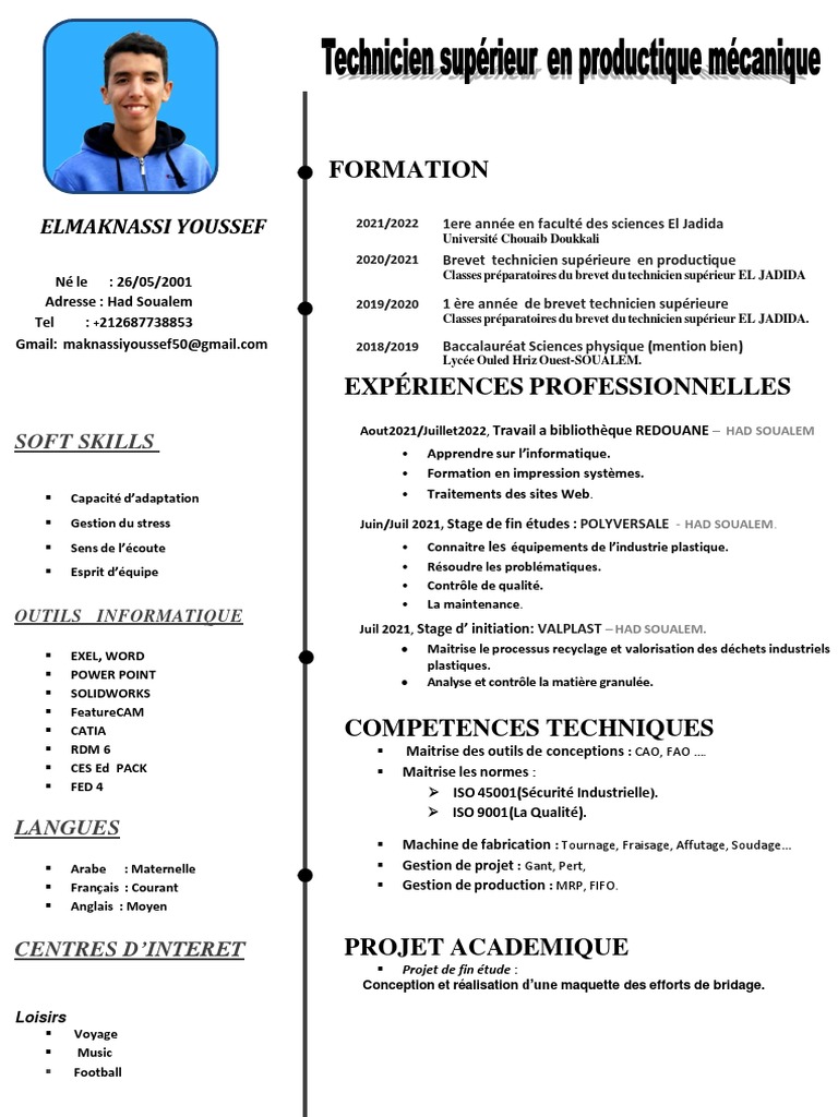El Maknassi Youssef - CV PDF | PDF