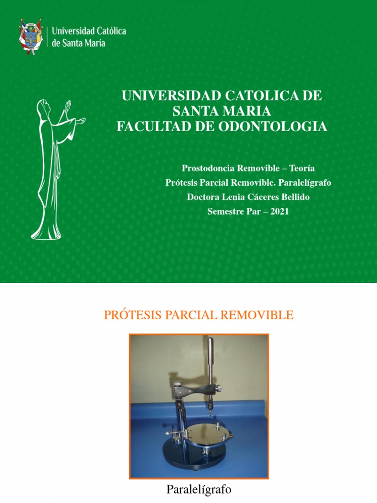 Partes y funciones del paralelígrafo dental | PDF | Dentadura postiza ...
