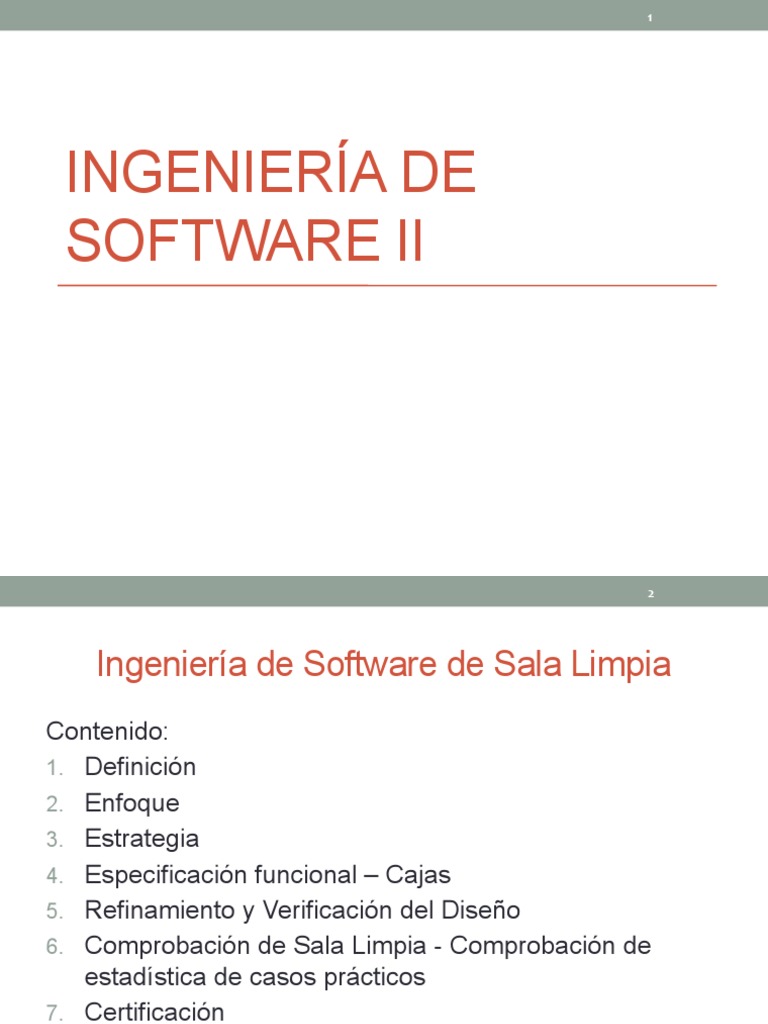 Ingeniería de Software de Sala Limpia | PDF | Software | Ingeniería de ...