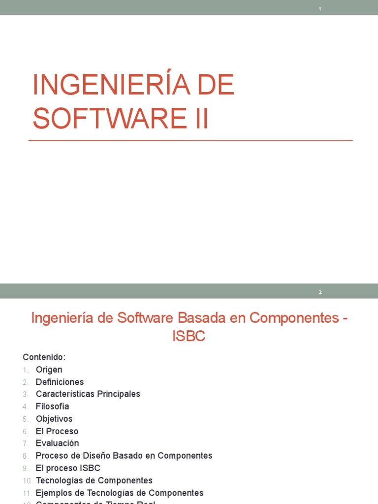 Ingenieria de Software Basado en Componentes - IsBC | PDF | Software ...