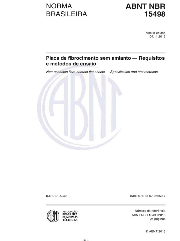 NBR_15498_de_11_2016_Placa_de_fibrocimento_sem_amianto_—_Requisitos | PDF