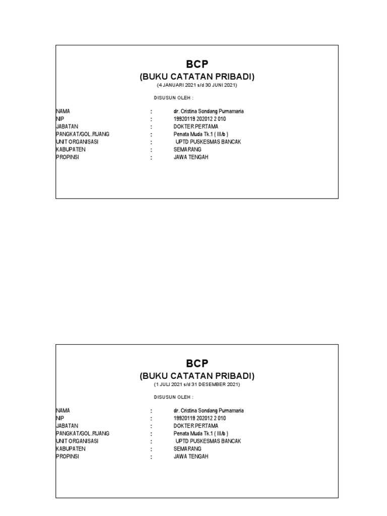 BCP Sondang | PDF