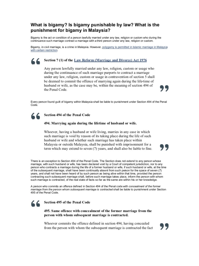 What Is Bigamy | PDF | Husband | Marriage